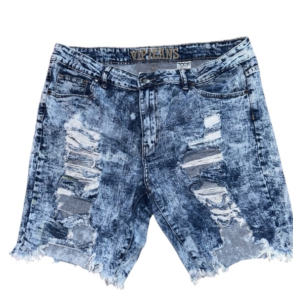 VIP | Shorts | Vip Ripped Design Denim Shorts | Poshmark